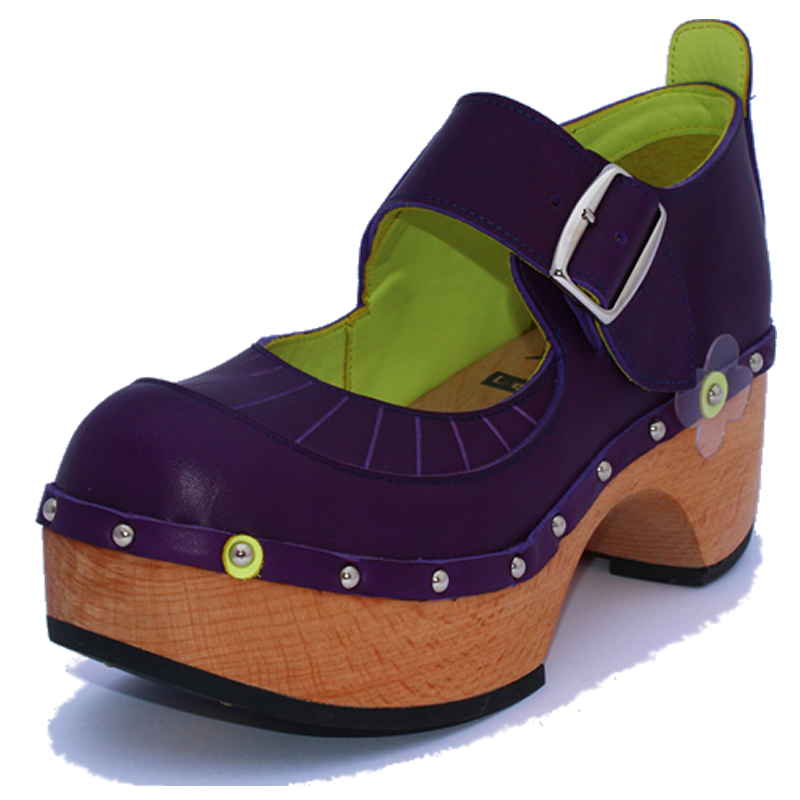 Flower One Bar - Purple - Jackie Loves Clogs